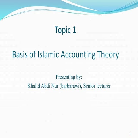 Ch# 1 basis of islamic accounting theory (1) | PPTX