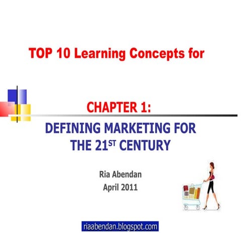 Ch1 defining marketing for the 21st century abendan | PPT