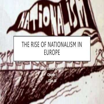 Social Science History Chap1 The Rise of Nationalism in Europe Class 10 ...