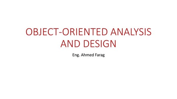 Introduction To Object Oriented Design 9814