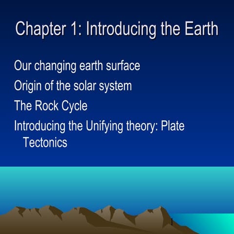 Ch 1 introducing the earth | PPT