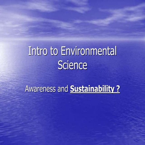 Enviromental science and enginnering with sustainability | PPT