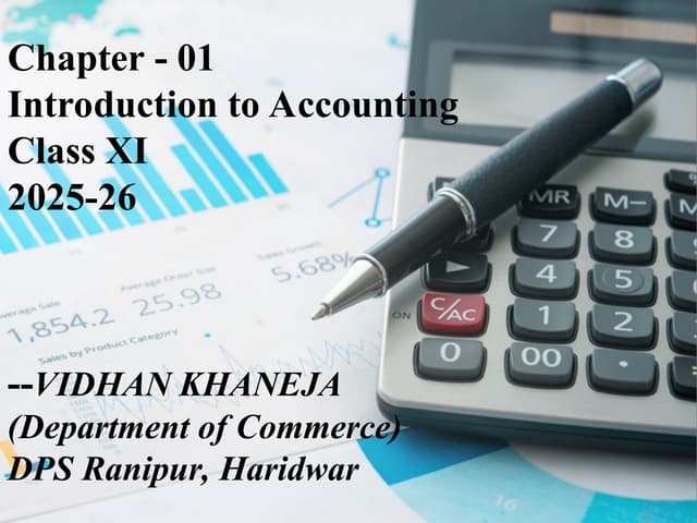 Chapter 1: Fundamentals of Accounting | PPTX