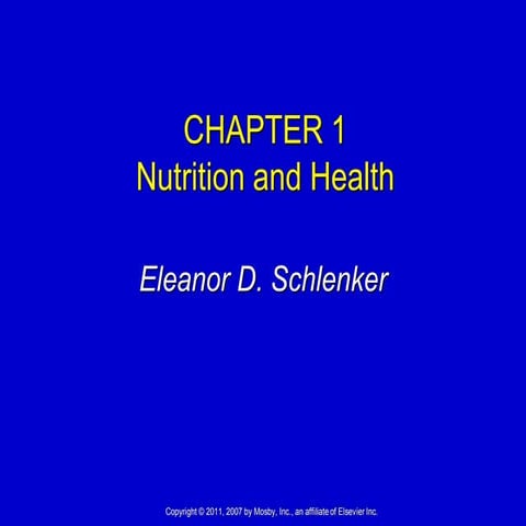 Nutrition: Food, Nutrition and Health | PPT