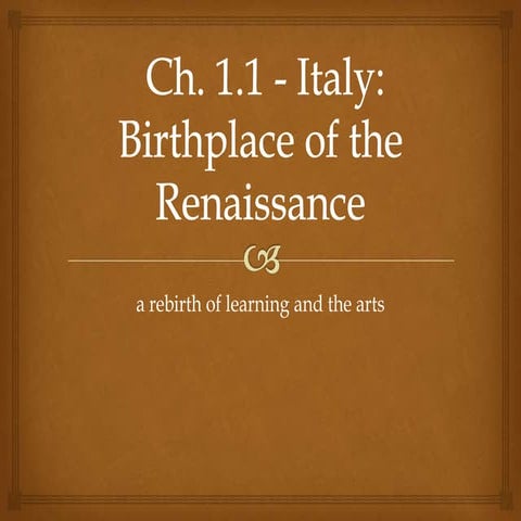 Ch 1 renaissance | PPT