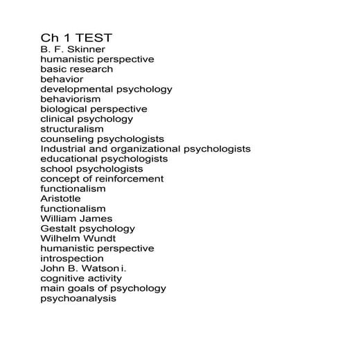 Ch 1 test study guide | PDF