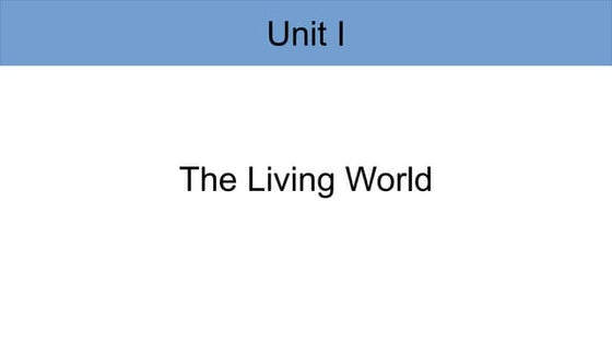Class 11 Chapter 1 The Living World | PPTX | Biological Sciences | Science
