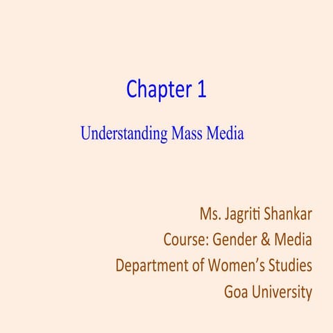 Ch1_Understanding Mass Media | PPT