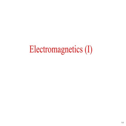 Chapter one Vector Analysis electromagnetics | PPT