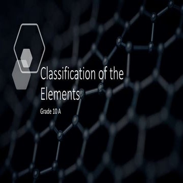 classification of the elements | PPTX