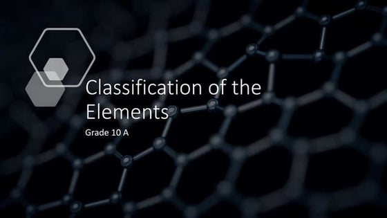 classification of elements | PPTX