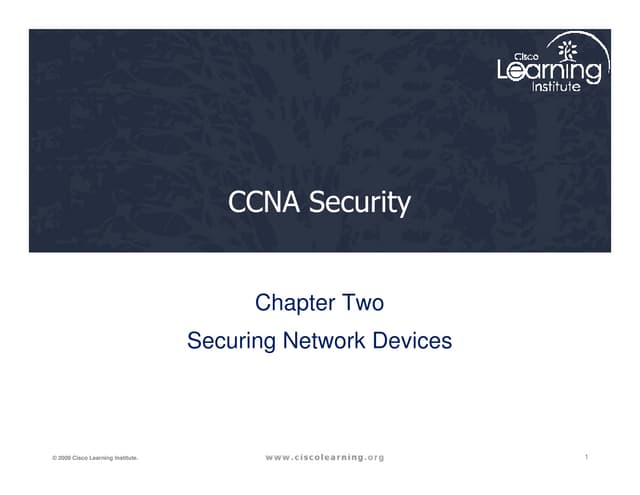 Ch2 Securing Network Devices Ccna Securitypdf
