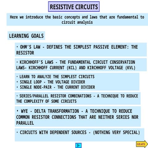 Ohms law from Basic Engineering Circuit Analysis | PPT