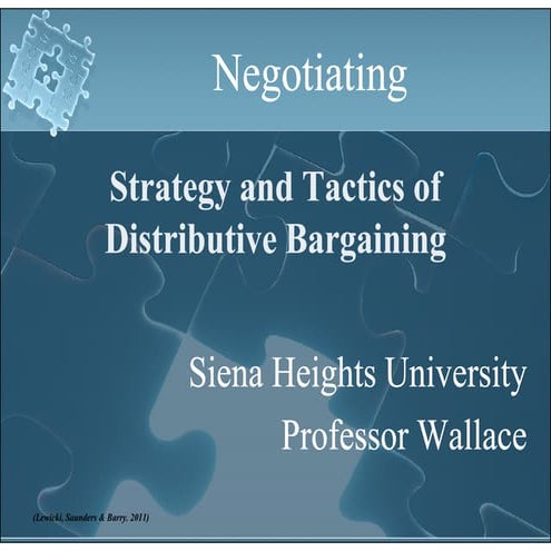 Negotiation - Distributive Bargaining | PDF