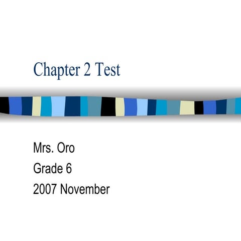 Ch2 Test | PPT