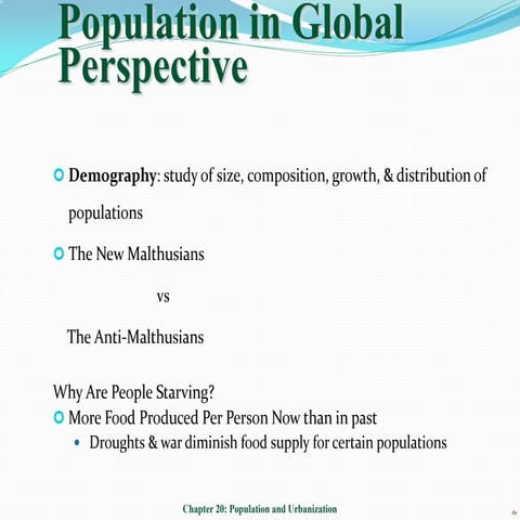Population & Urbanization | PDF | Geography | Science