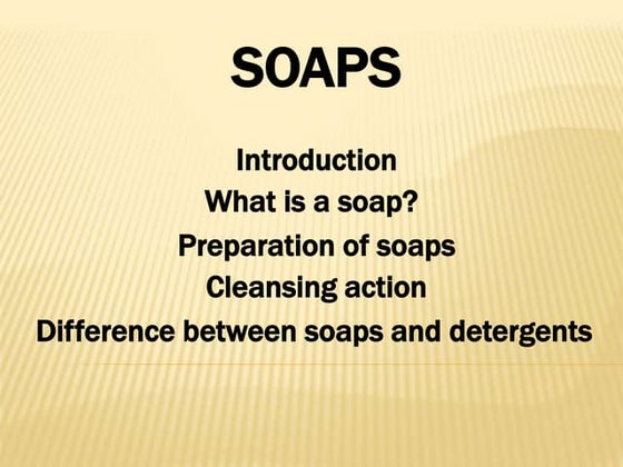 Soapless detergent | PPTX