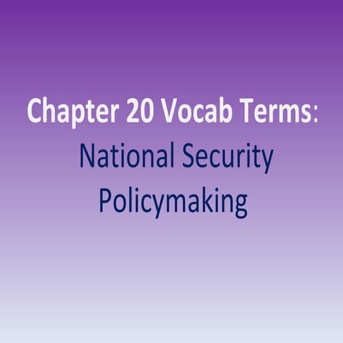 Chapter 20 Vocab Terms | PPT