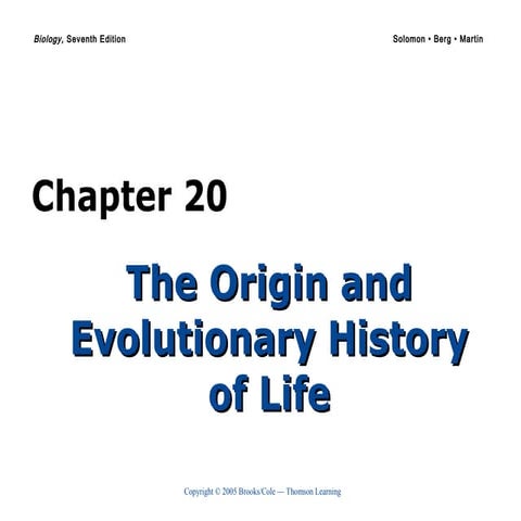 Ch20 lecture history of life 1 | PPT