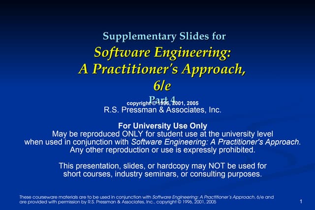 Software engineering a practitioners approach 8th edition pressman solutions manual | PDF