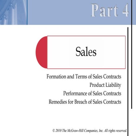 Chapter 21 – Performance of Sales Contracts | PPT