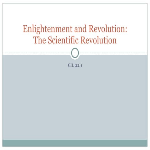 Scientific Revolution Notes | PPTX