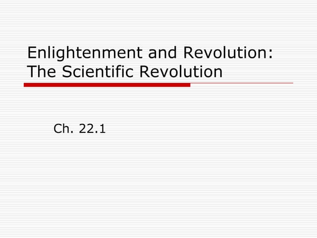 Thinking revolutions - Commercial and Scientific Revolutions | PPTX