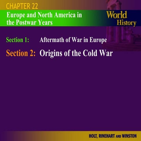 Ch 22.2 Origins of the Cold War | PPT