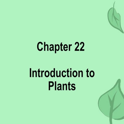 Ch22 Intro to Plants | PPT