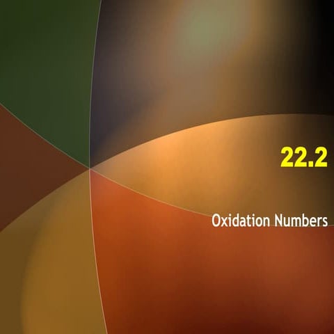 Oxidation numbers | PPTX
