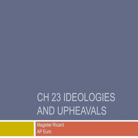 Ch 23 Ideologies and Upheavals | PPT