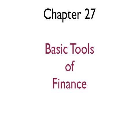 Ch 27 basic tools of finance | PDF