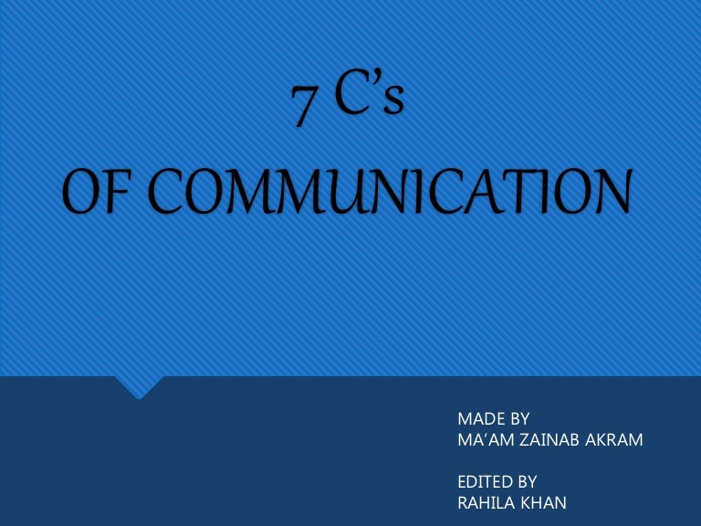 7 Cs of Communication