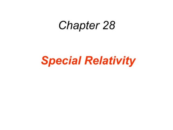 Special and General theory of Relativity Einstein | PPTX | Physics ...