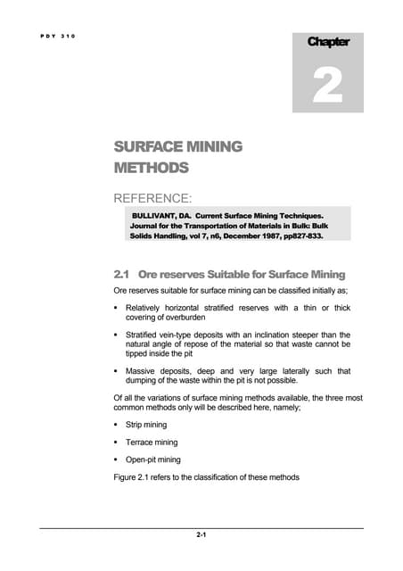 Square set stoping | PDF
