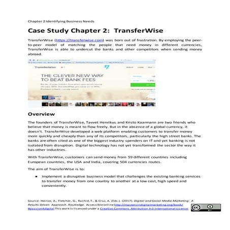 Ch 2 case study TransferWise | DOCX | Internet | Computing