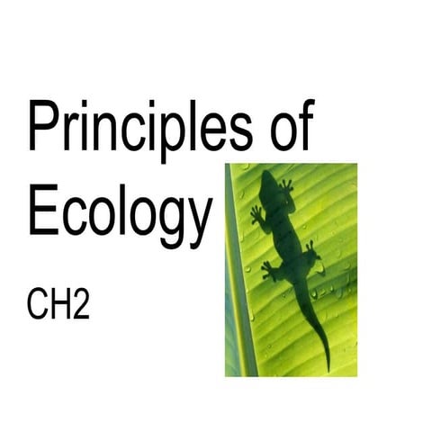 Ch2 c principles of ecology | PPT