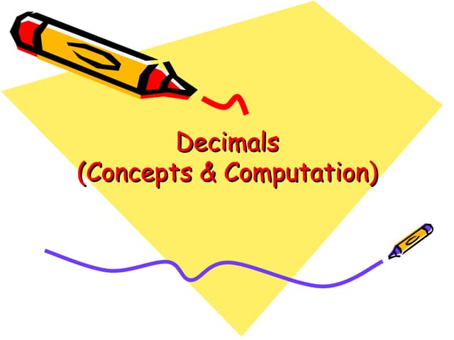 Decimals Ppt