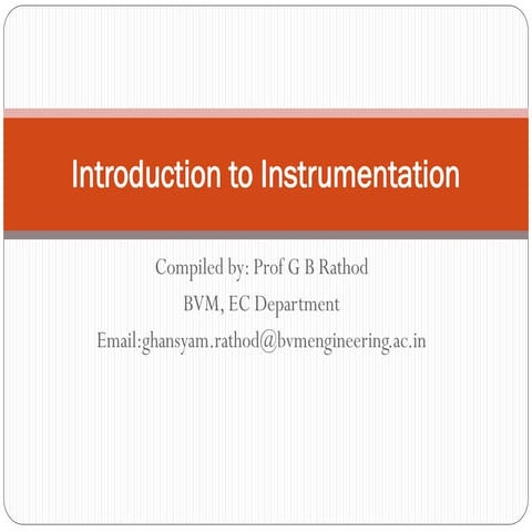 Introduction to Instrumentation | PDF