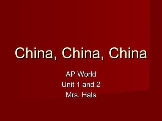 Ancient China | PPT | Geography | Science