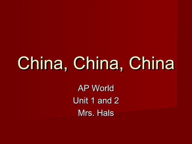 Ancient china huang he civilizations | PPTX