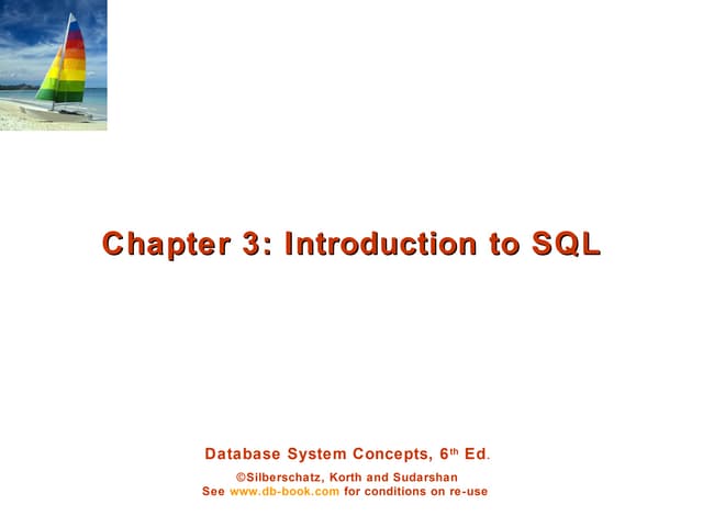 Dbmsintroduction Of Sql Ppt