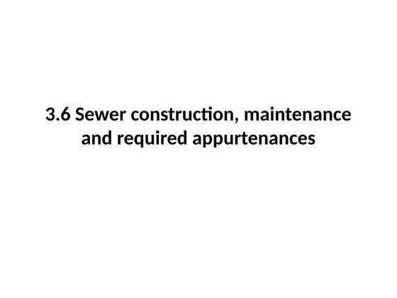 Laying and Testing of sewer | PPT