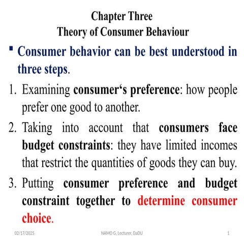 CH3.pptx chapter three consumer behavior | PPT
