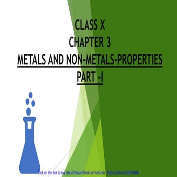 Metals and non metals their physical and chemical properties | PDF