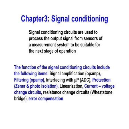 Signal conditioning | PPTX