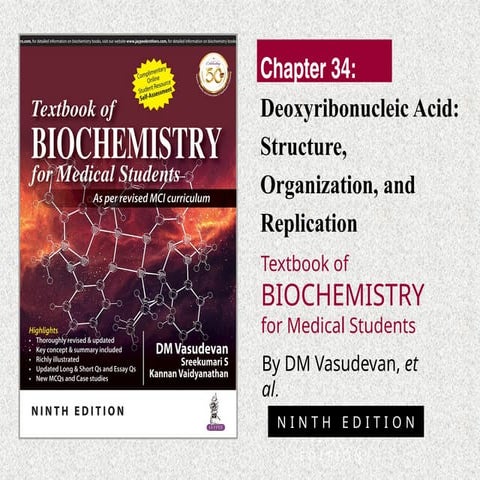 Ch 34 DNA, structure, replication.pptx. | PPTX