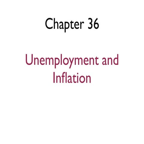 Ch 36 unemployment and inflation | PDF
