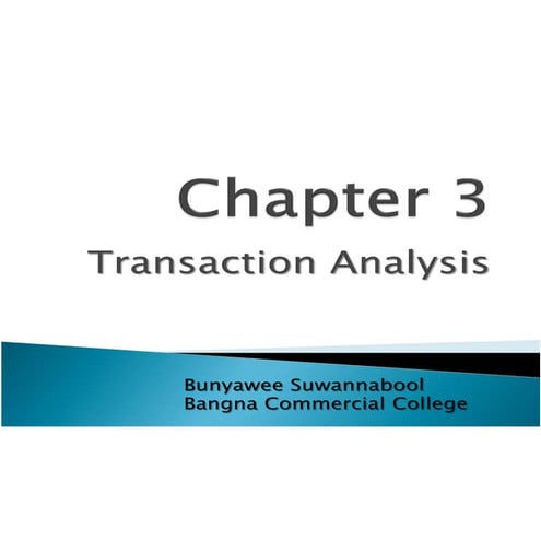 Ch3 Transaction Analysis | PDF