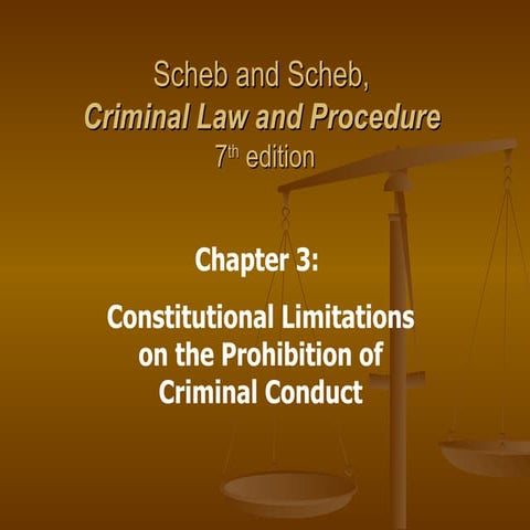 Ch 3 Constitutional Limitations on the Prohibition of Criminal Conduct ...